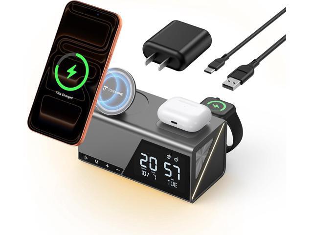 Click here for TobenONE 6-in-1 Alarm Clock Wireless Charging Stat... prices