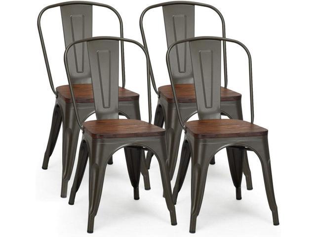 Click here for COSTWAY 18 Inch Dining Chair Set of 4  Industrial... prices