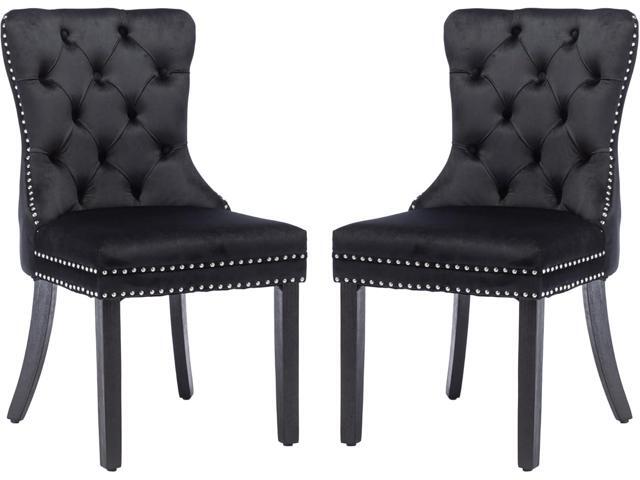 Click here for KCC Velvet Dining Chairs Set of 2  Upholstered Hig... prices
