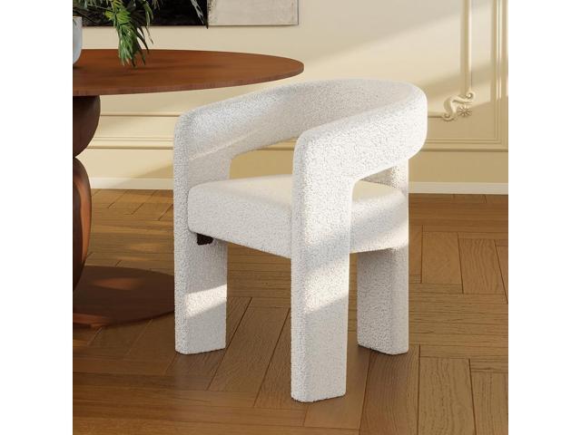 Click here for Modern Sherpa Barrel Dining Chair Upholstered Faux... prices