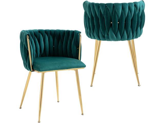 Click here for Nrizc Woven Dining Chairs Set of 2  Velvet Upholst... prices
