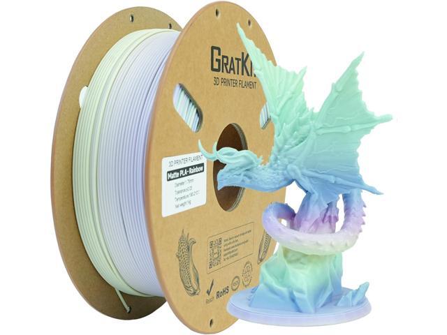 Click here for Gratkit Matte Rainbow PLA Filament 1.75mm  Color C... prices