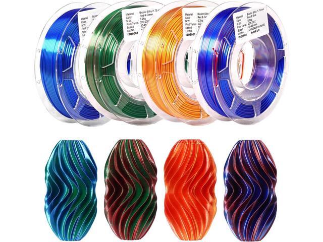 Click here for 1.75mm Silk 3D Printer Filament 4 Pack Bundle Shin... prices