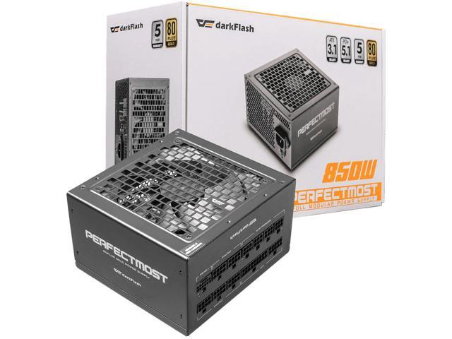 darkFlash PMT850  850W Fully Modular Power Supply  80 PLUS Gold & Cybenetics Platinum Certified  ATX 3.1 & PCIe 5.1 Ready  Direct-Connected...
