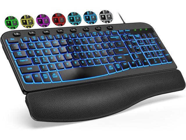 Click here for SABLUTE Ergonomic Keyboard  USB Wired with Cushion... prices