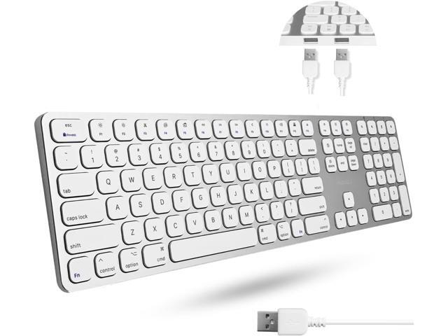 Click here for Macally Premium Wired Mac Keyboard with 2 Port Hub... prices
