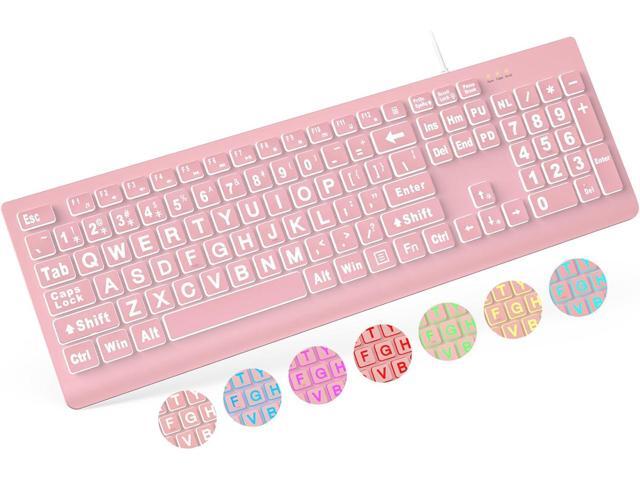 Click here for SABLUTE Large Print Backlit Keyboard  Wired USB Li... prices