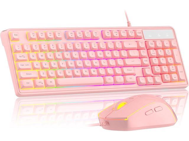 Click here for Pink Creamy Keyboard and Mouse Combo MageGee GK980... prices