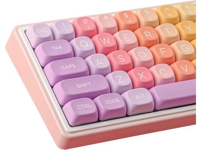 Click here for Tsungup MOA Profile Keycaps PBT Cute Rainbow Candy... prices