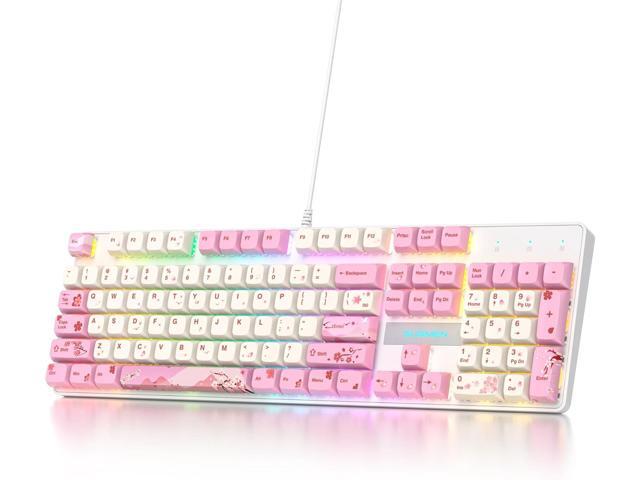 Click here for surmen Full Size Pink Keyboard with Number Pad  10... prices
