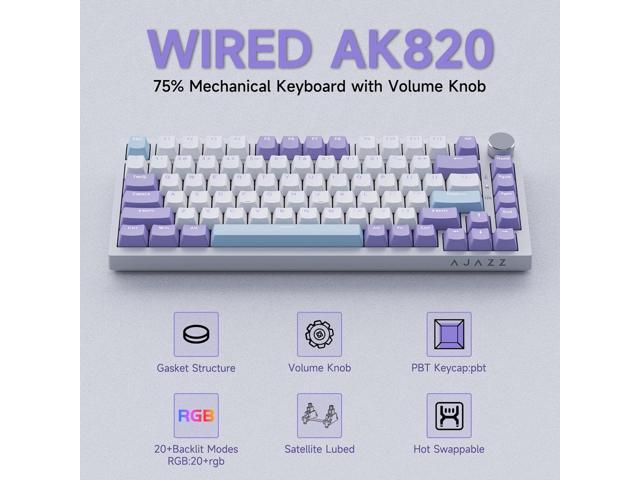 Click here for Ajazz AK820 75 Wired Gasket Mechanical Gaming Keyb... prices