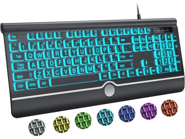 Click here for Large Print Backlit Computer Keyboard  USB Full Si... prices