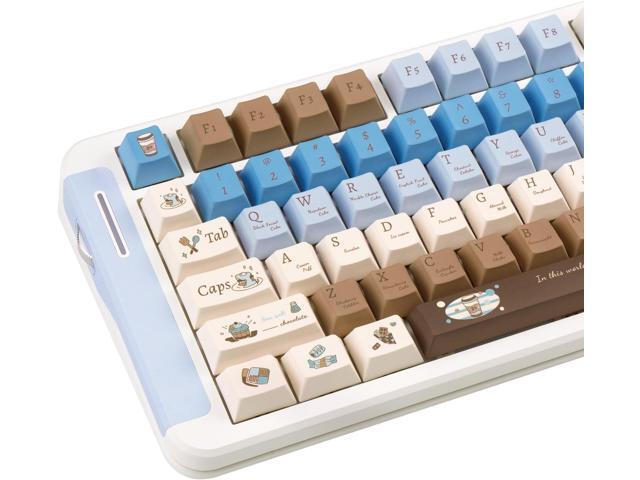 Click here for 130 Keys PBT Keycaps Sea Salt Chocolate Theme Cute... prices
