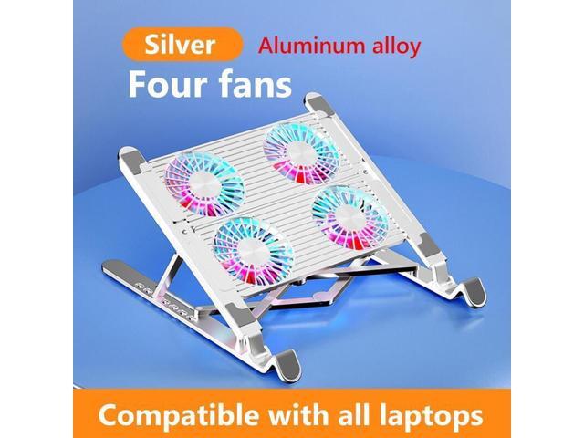 Click here for Silver Aluminum 4 Fa Upgraded Laptop Cooler 2/4Fol... prices