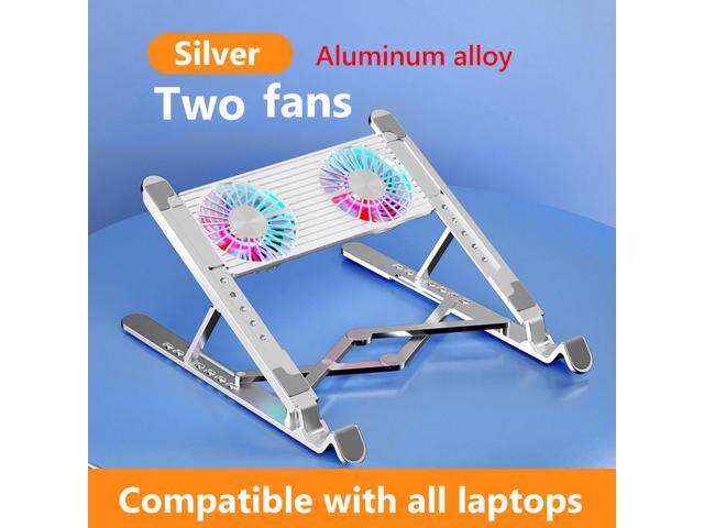 Click here for Silver Aluminum 2 Fa Upgraded Laptop Cooler 2/4Fol... prices