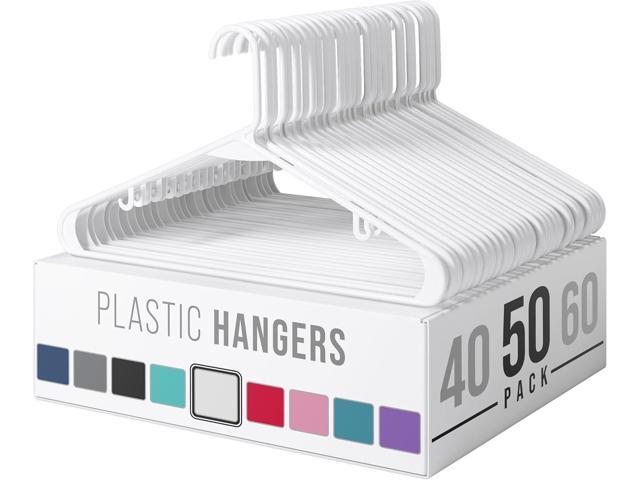 Click here for Plastic Hangers 50 Pack White - Clothes Hangers -... prices