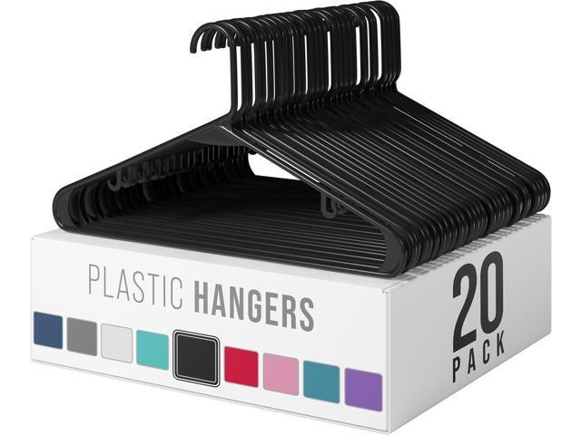 Click here for Clothes Hangers Plastic 20 Pack - Black Plastic Ha... prices