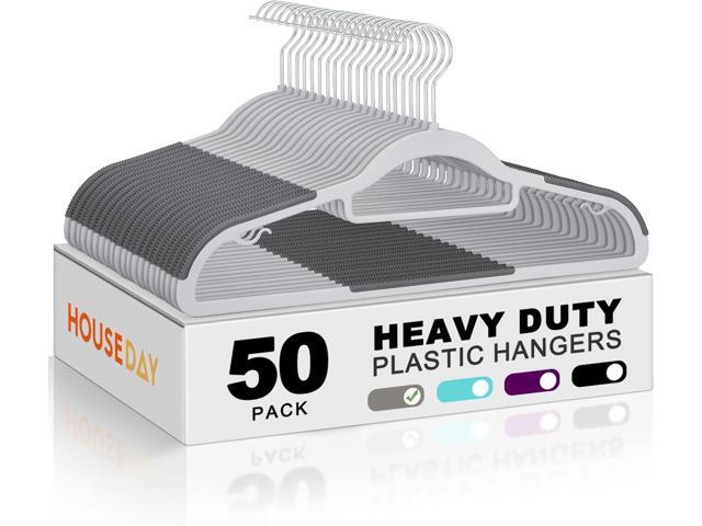 Click here for HOUSE DAY Plastic Hangers 50 Pack  Grey Plastic Cl... prices