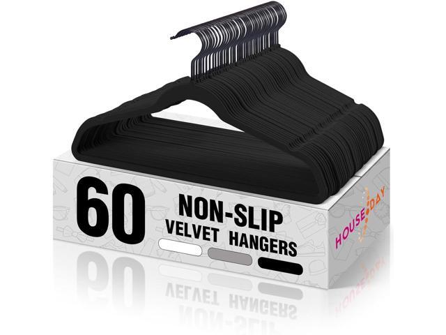 Click here for HOUSE DAY Black Velvet Hangers 60 Pack  Non Slip F... prices