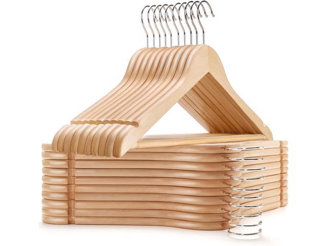 Click here for Amber Home 20 Pack Wooden Coat Hangers  Natural Wo... prices