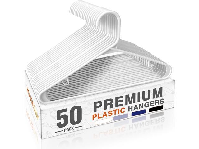 Click here for HOUSE DAY White Plastic Hangers 50 Pack  Plastic C... prices
