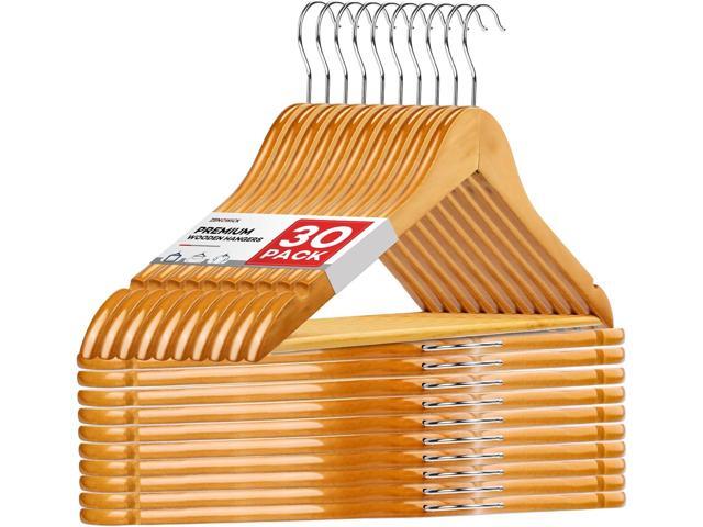 Click here for Wooden Hangers 30 Pack  Heavy Duty Wood Hangers fo... prices