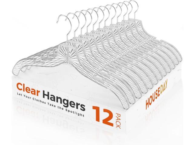 Click here for HOUSE DAY Clear Plastic Hangers 12 Pack  Durable C... prices