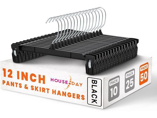 Click here for HOUSE DAY Black Pants Hangers 50 Pack  12 Inch Ski... prices