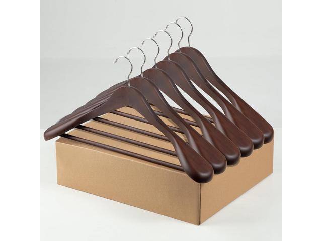 Click here for ELONG HOME Coat Hanger  6 Pack Heavy Duty Wooden H... prices