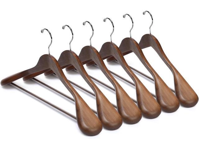 Click here for Nature Smile Luxury Wooden Suit Hangers 6 Pack Woo... prices