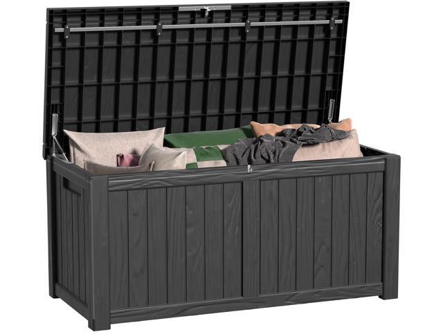 Click here for 121 Gallon Outdoor Deck Box Storage Lockable Water... prices