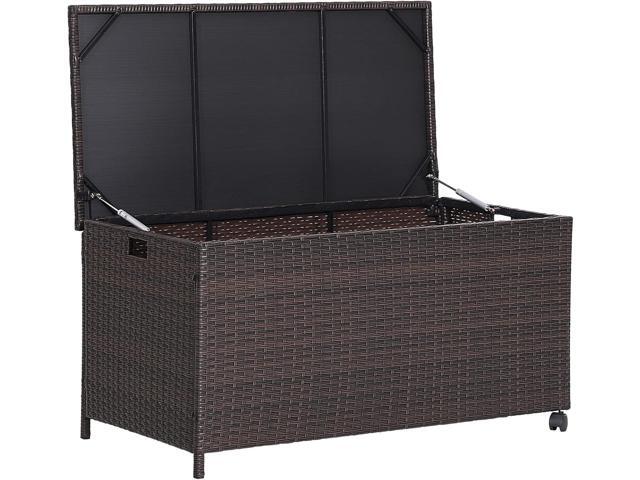 Click here for Giantex Outdoor Wicker Storage Box - 50 Gallon PE... prices