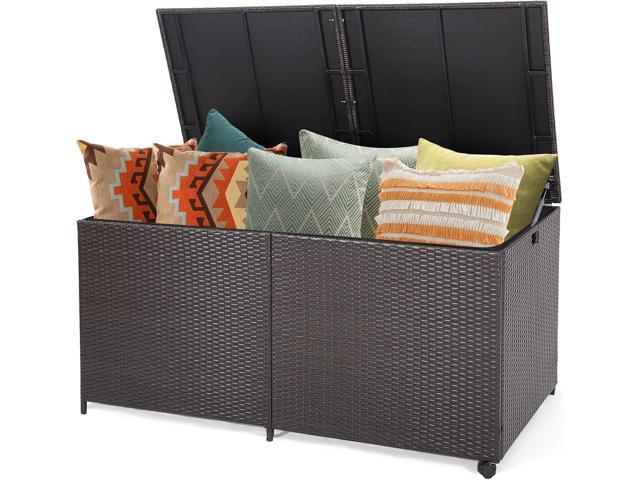 Click here for RELAX4LIFE 175-Gallon Outdoor Storage Box  Wicker... prices