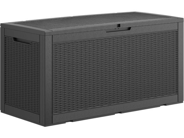Click here for 100 Gallon Deck Box Lockable Rattan Outdoor Storag... prices