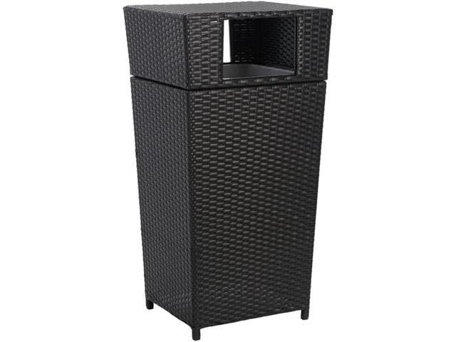 Click here for Safavieh Outdoor Collection Mazeli Black Wicker Tr... prices
