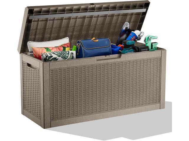 Click here for 60 GallonOutdoor Storage Box Resin Deck Boxes Wate... prices