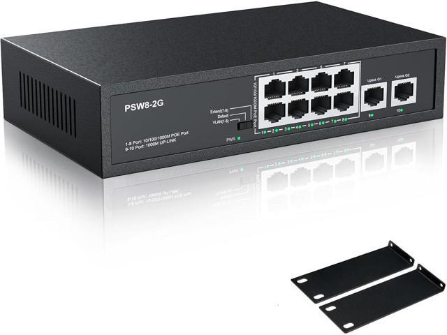 Click here for 8 Port Full Gigabit PoE+ Switch with Rack Mount Ea... prices