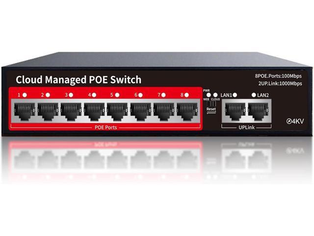 Click here for STEAMEMO PoE+ Switch  8 Port Managed PoE Ethernet... prices