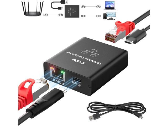 Click here for USB-C to 2x RJ45 Ethernet Splitter  Gigabit LAN Ad... prices