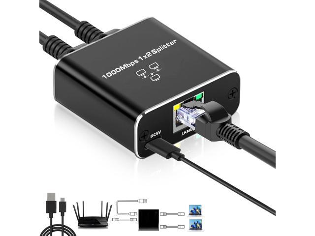 Click here for Ethernet Splitter 1 to 2  Gigabit High Speed Ether... prices