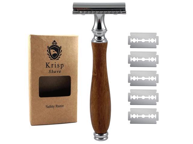 Click here for (4.5 Inch) Long Wood Handle Safety Razor for Men W... prices