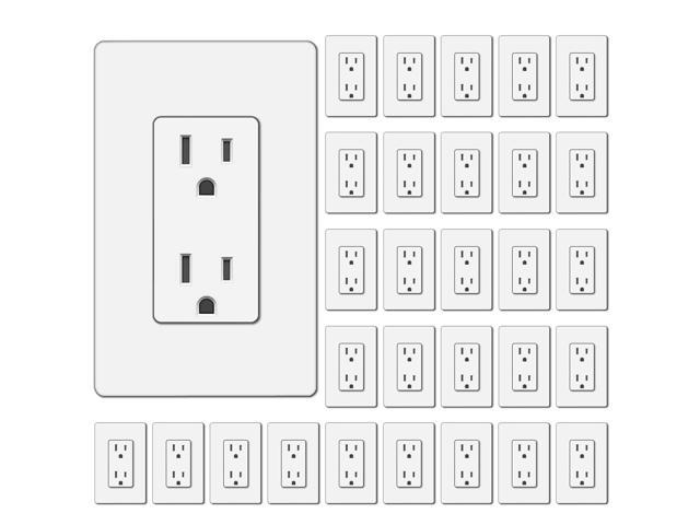 Click here for BESTTEN 30 Pack 15 Amp Decorator Receptacle Outlet... prices