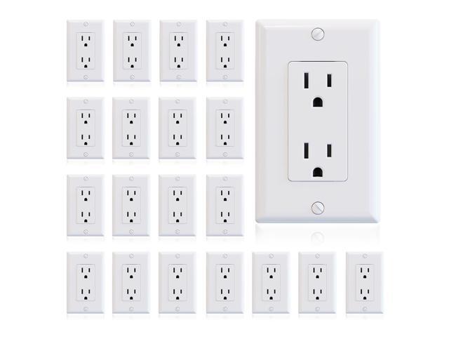 Click here for ELEGRP Glossy White Decorator Receptacle  15A 125V... prices