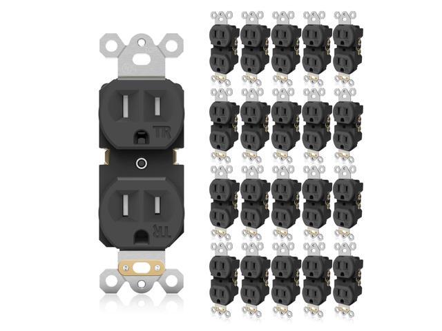 Click here for 20 Pack Black Wall Outlets  15Amp 125V  Residentia... prices