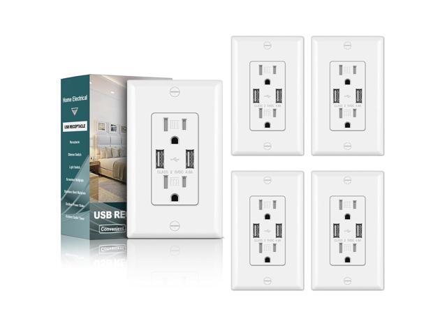Click here for BESTTEN 5 Pack USB Wall Outlet  4.8A USB Receptacl... prices