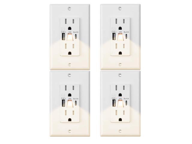 Click here for Wall Outlet with Night Lights and USB  15A Electri... prices