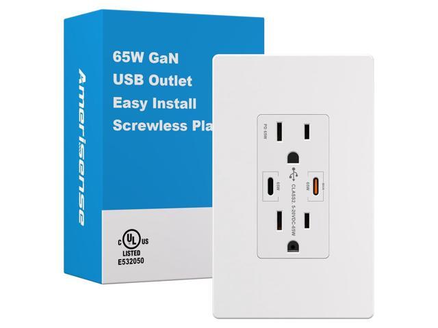 Click here for GaN 65W 6Amp 2-Port USB Wall Outlet  15 Amp Tamper... prices