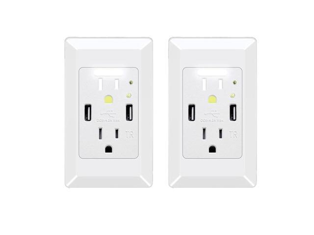 Click here for NineLeaf 4.2A LED Night Light Outlet Wall Adapter... prices