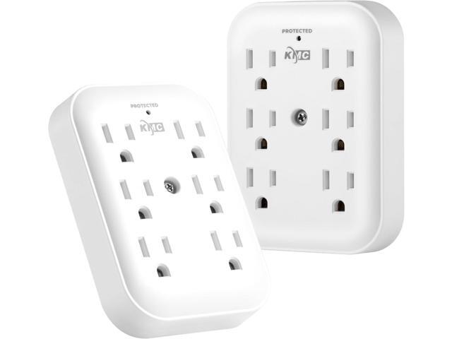 Click here for KMC Surge Tap 6-Outlet Wall Plug Extender 2-Pack... prices