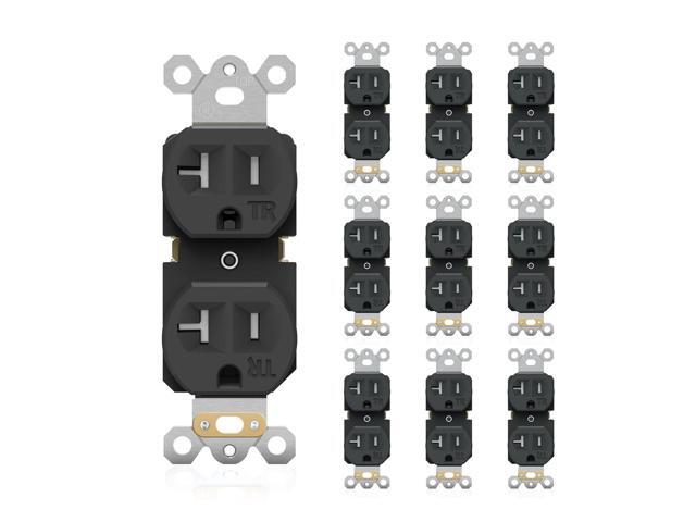 Click here for 20A Electrical Wall Outlet Black  Residential Grad... prices